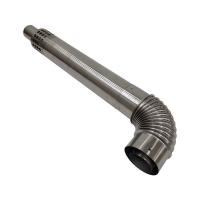 China Stainless Steel Flue Exhaust Pipe 80mm 100mm 130mm High Temperature 600C Corrosion Resistant for sale