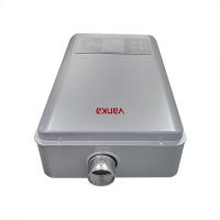 China 12L Tankless Thermostatic Water Heater Gray Single Flue Pipe 60mm 500mm for sale