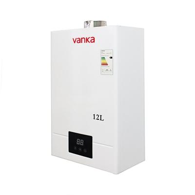 China Forced Exhaust Digital Tankless Gas Water Heater 12L 120V Instant Hot Water for Bathtub for sale