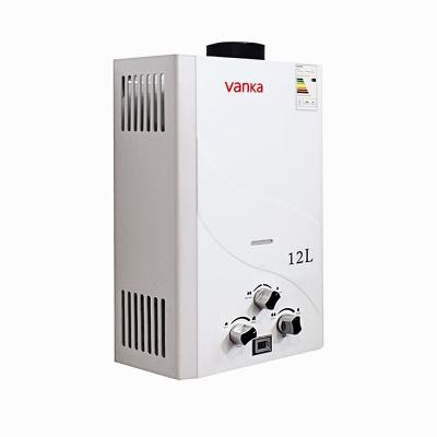 China 12L Low Pressure LPG Instant Tankless Water Heater Wall Mounted Portable 24KW for sale
