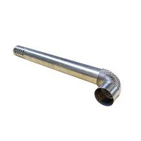 China Gas Water Heater Exhaust Pipe Kit Single Layer Stainless Steel Flue Pipe Set 80mm 1000mm for sale