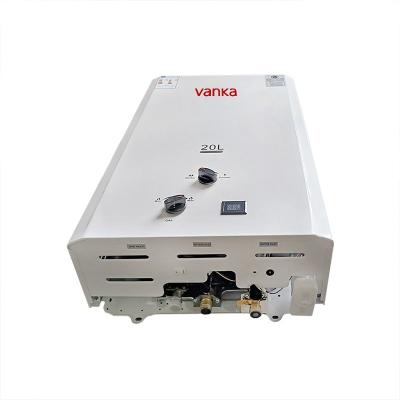 China 20L Tankless Thermostatic Gas Water Heater LPG 40kW Dual Flue Gray OEM ODM for sale