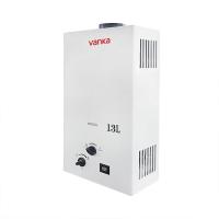 China 13L Flue Gas Water Heater Black Display Knob Control 90% Thermal Efficiency for sale