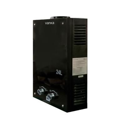 China 16L-24L Propane Tankless Gas Water Heater Tempered Glass Panel Forced Exhaust 220V for sale