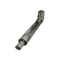 China Stainless Steel Wall Mounted Boiler Flue Pipe 80mm Corrosion Resistant Exhaust Duct for sale