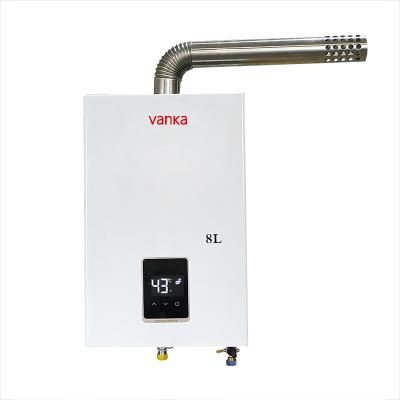 China 16L Wall Mounted LPG Gas Water Heater 32KW with LED Display Oxygen-Free Copper Heat Exchanger for sale