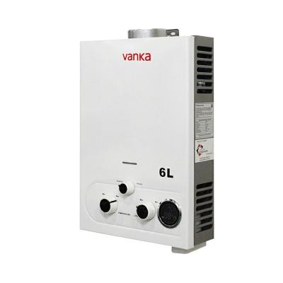 China 6L Flue Type Tankless Gas Water Heater 12kW LPG Instant Hot Water for sale
