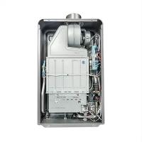 China 12L Tankless Thermostatic Gas Water Heater with Gray Dual Flue Pipe for sale
