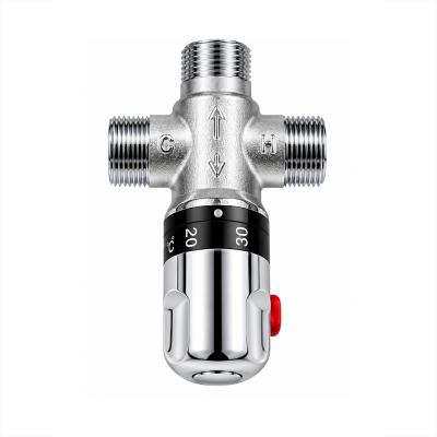 China Brass Thermostatic Water Heater Parts Temperature Control Valve Gas Water Heater Thermostatic Mixing Valve Temperature Regulator for sale
