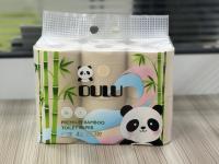 China Wholesale High Quality 3 Ply Virgin Bamboo Pulp Soft Eco-Friendly Bathroom Tissue Toilet Roll for sale