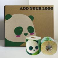 China Custom Logo 3 Ply Toilet Paper Roll Bulk Toilet Pap Tissu in Bulk Roll Soft Toilet Tissue Core Paper for sale