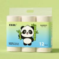China Customizable 3-Layer Bamboo Toilet Paper Roll with Logo Washable Bat Bathroom Tissues OEM/ODM Design for sale