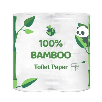 China Bamboo Soft Organic Eco Friendly Certified OEM Custom Cheap 4 3 2 Ply Bamboo Toilet Tissue Paper Rolls Toilet Paper for sale