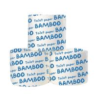 China Customised 4ply Premium Natural Bamboo Pulp Tissue Paper Soft and Strong Printed Toilet Roll with 2ply and 3ply Layers Options for sale