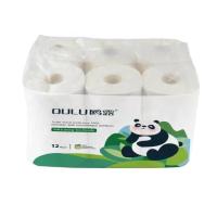 China Eco Friendly  Bamboo Toilet Paper Custom logo 2/3/4 Ply Commercial  Toilet Paper Tissue for sale