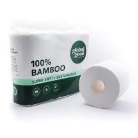 China Eco Friendly  Bamboo Toilet Paper Custom logo 2/3/4 Ply Commercial  Toilet Paper Tissue for sale