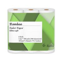 China 3 Ply Hygienic Bamboo Toilet Paper Bathroom Tissue Bamboo Toilet Paper 3 Ply 2 Ply Bamboo Paper Towel for sale