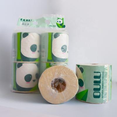 China Wholesale Cheap Customized Bamboo Pulp Toilet Paper Rolls, 2-ply/3-ply/4-ply White or Natural Bamboo Color Paper Towels for sale