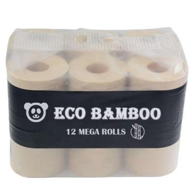 China Factory Wholesale Custom Printed Bulk Bathroom Soft Bamboo Pulp Toilet Paper Roll Premium Quality and Eco-Friendly for sale