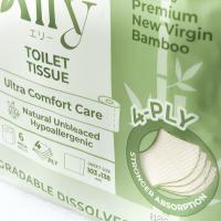 China OEM Custom Soft 3 Ply Bamboo Pulp Toilet Paper Roll Bathroom Paper Tissue Rolls for Restroom for sale