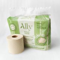 China Bamboo Pulp Unbleached Organic Eco-Friendly for Certified 2/3/4 Ply Soft Bathroom Toilet Paper Roll for sale