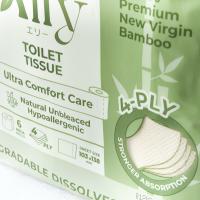 China Bamboo Pulp Unbleached Organic Eco-Friendly for Certified 2/3/4 Ply Soft Bathroom Toilet Paper Roll for sale