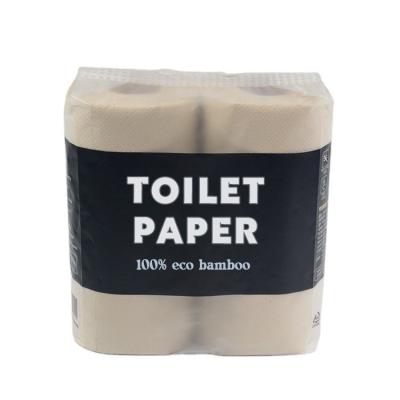China Custom 2 Ply Unbleached Natural Soft Bathroom Toilet Paper Rolls Hotel Quality Toalet Tissue Paper Roll for sale