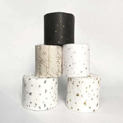 China Custom Eco-Friendly 4 Ply Soft Toilet Paper Natural Cream Beige Standard Size Made From Bamboo for sale