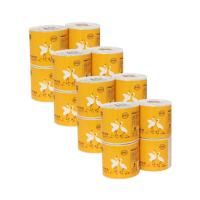 China Bamboo Unbleached 2-Ply Soft Toilet Paper OEM Bathroom Tissue Roll Unbleached Household Toilet Paper for sale