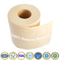 China Bamboo Unbleached 2-Ply Soft Toilet Paper OEM Bathroom Tissue Roll Unbleached Household Toilet Paper for sale