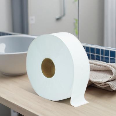 China Wholesale Large White Giant Roll Toilet Paper Custom Logo Printing Original Bamboo Pulp Soft Hotel Bathroom Factory Manufacturer for sale