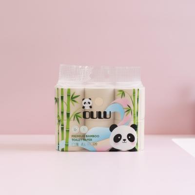 China Wholesale YaShi Custom 3-Ply Standard Roll Eco-Friendly Virgin Bamboo Pulp Soft Water-Soluble Toilet Paper for sale