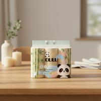 China Wholesale Custom 3ply Standard Roll Toilet Paper Eco-Friendly Virgin Bamboo Pulp Material Soft Water Soluble Toilet Paper for sale