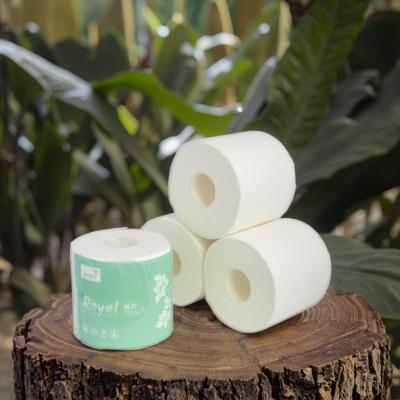 China Embossed Bamboo Pulp Tissue Paper Toilet Paper/Custom Soft Toilet Tissue Roll Manufacturer Recycled Toilet Paper for sale