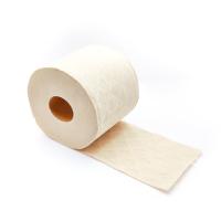 China Good Quality Premium 3 Ply Natural Color Flower Printed Bamboo Organic Toilet Paper for sale