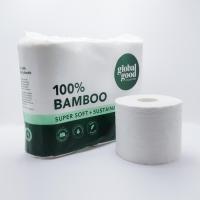 China High quality luxury excellent 3 Ply white color Natural Bamboo Pulp eco toilet paper for sale