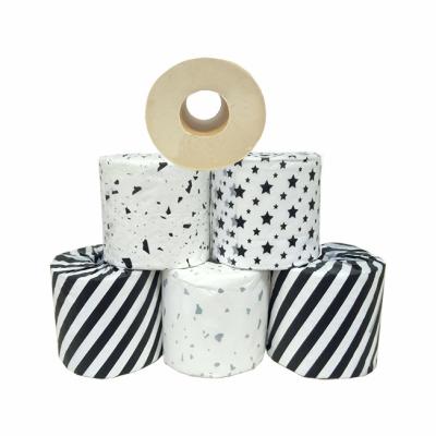 China Toilet Paper Custom Wholesale 2 Ply Layer Bamboo Tissue Bulk Toilet Paper for sale