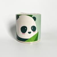 China Custom Logo 3-Ply Soft Bamboo Commercial Toilet Tissue Eco-Friendly Panda Design WC Rolling Paper for sale