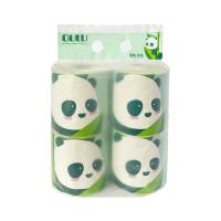 China Custom Logo 3-Ply Soft Bamboo Commercial Toilet Tissue Eco-Friendly Panda Design WC Rolling Paper for sale