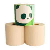 China Customized Logo 3-Layer Soft Bamboo Premium Toilet Paper Environmentally Friendly Commercial Roll 2-Layer Panda Pattern Plain for sale