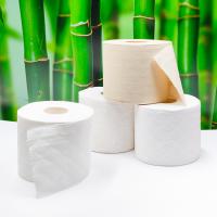China Customized Pack of 12 Rolls Premium Quality Eco-Friendly Bamboo Pulp Toilet Paper with Plastic Packaging for sale