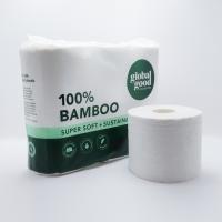 China Customized Virgin Bamboo Pulp Plastic Wrapped White Color Soft Toilet Paper 2 Ply for sale