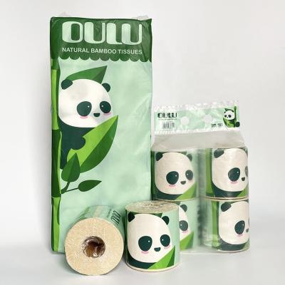 China Additive Free ultra Soft Toilet Tissue Standard Wc Toilet Paper Roll Bamboo Pulp Toalet Paper for sale