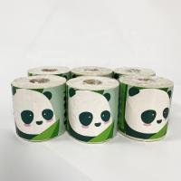 China Panda Soft Bambu Paper Toilet Roll Plain Embossed for Sensitive Skin for sale