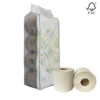 China No Fluorescent Agent Eco-Friendly ISO9001 Certified 14.5 GSM Standard Roll Bamboo Pulp Millennial Jumbo Toilet Paper for sale