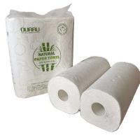 China Eco Standard Size Pure Bamboo Pulp 2ply Kitchen Paper Towel with Custom logo for sale