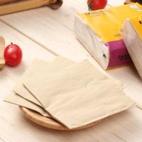 China Printed logo Eco Friendly Natural Cream Beige 33x33 Finger Food Napkin Tissue Shaped Paper for sale