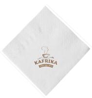 China Printed logo Eco Friendly Natural Cream Beige 33x33 Finger Food Napkin Tissue Shaped Paper for sale