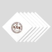 China Printed logo Eco Friendly Natural Cream Beige 33x33 Finger Food Napkin Tissue Shaped Paper for sale