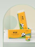 China Wholesale Customized 100% Virgin Bamboo Pulp Natural Color Soft Facial Tissue Roll 2/3/4 Ply Options Available Soft Plastic Pack for sale